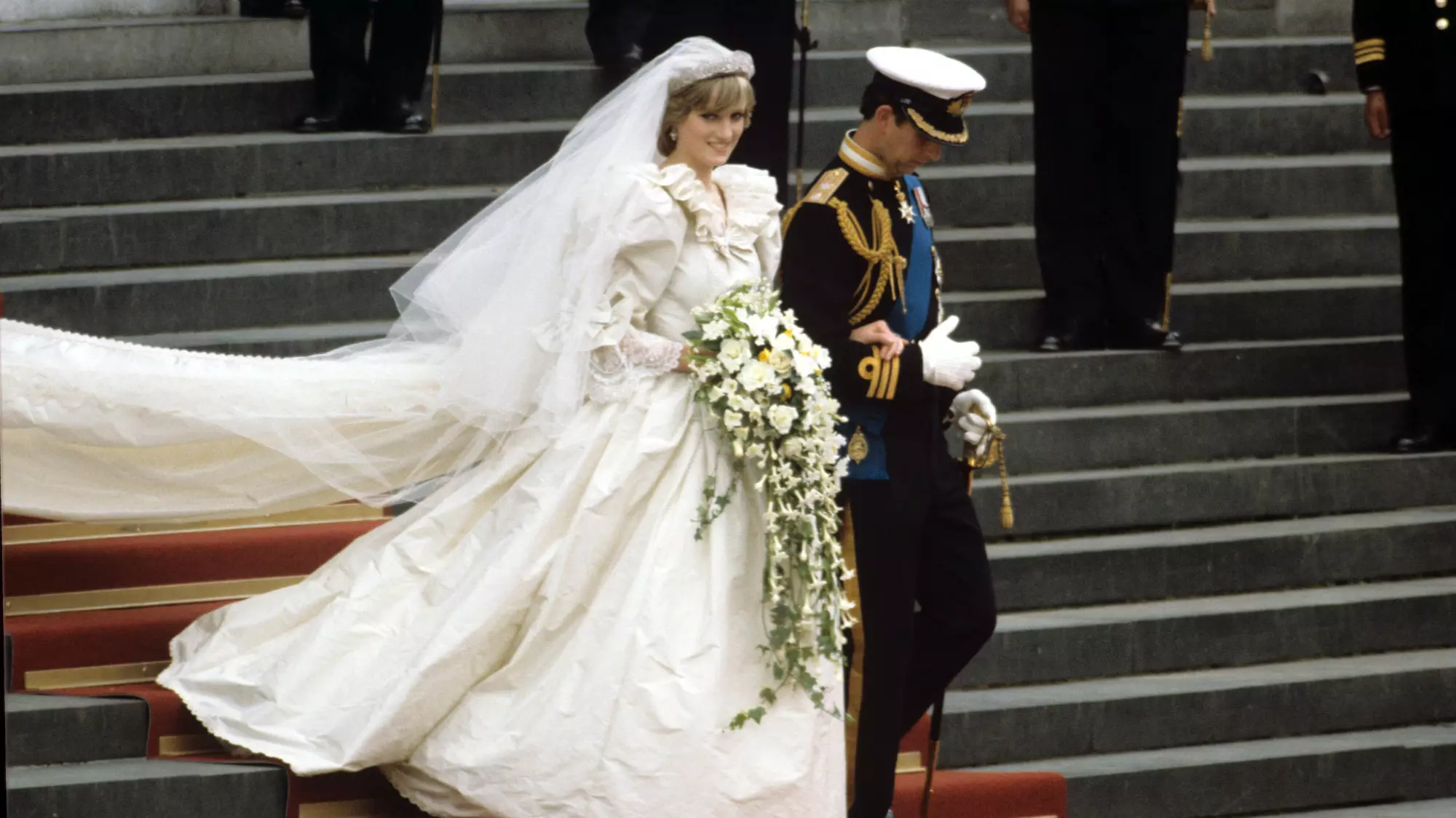 Prins Charles en prinses Diana se troufout