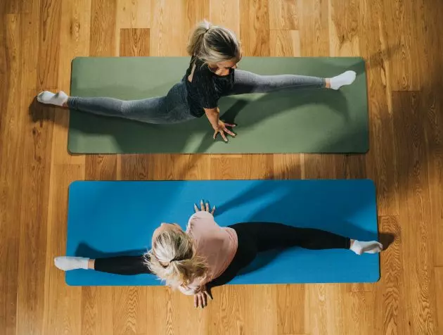 Stabilirea obiectivelor: două femei în yoga