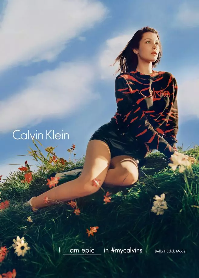 Bella Hadid, Campania publicitară Calvin Klein AW16