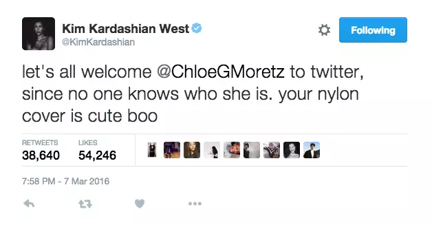 Kim Kardashian'ın Chloe Moretz ile Twitter Sıralaması 27056_4