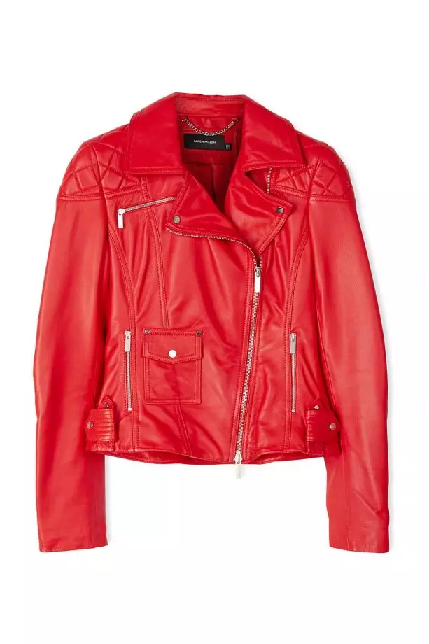 KAREN MILLEN Dəri Biker Gödəkçəsi, £425