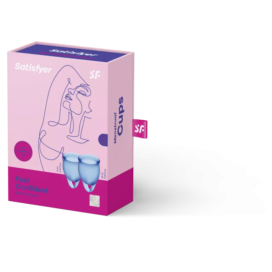 Menstruációs csésze: A Satisfyer menstruációs csészéről készült termékfelvétel
