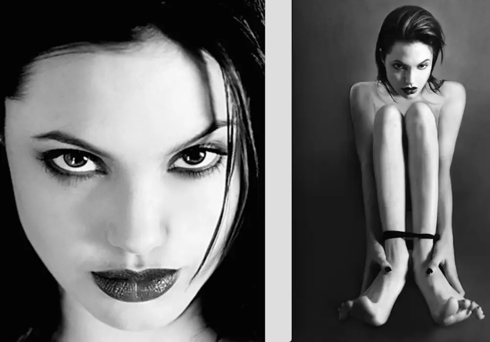 Angelina Jolie - ရှားပါးအဖြူအမည်းဓာတ်ပုံများ