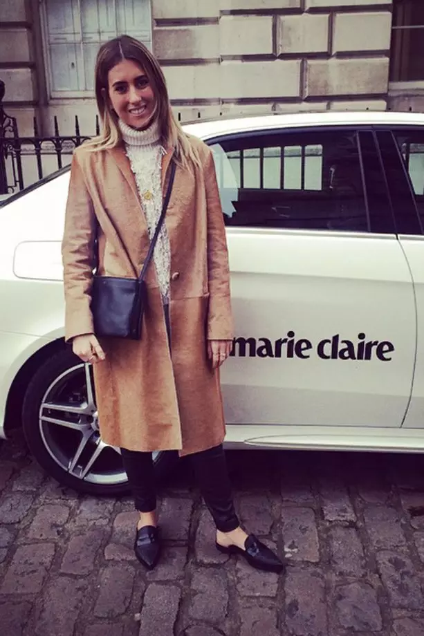 Ханна Льюис Mercedes Benz көлігімен Лондондағы AW15 сән апталығында