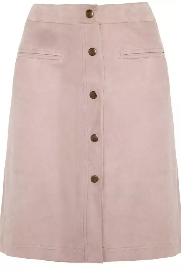 Adam Lippes Pink Suede Skirt