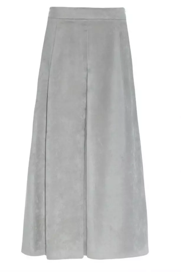 Maxmara Gri Süet Maxi Etek