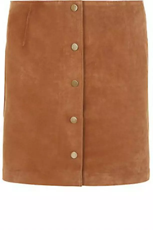 New Look Tan Suede Skirt