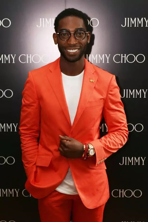 Tinie Tempah no Jimmy Choo primavera/verão 2015 nas coleções de Londres: homens