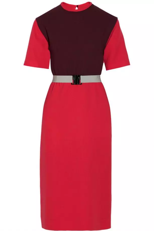 Victoria Beckham Color-Block Wool-Crepe Dress, £670