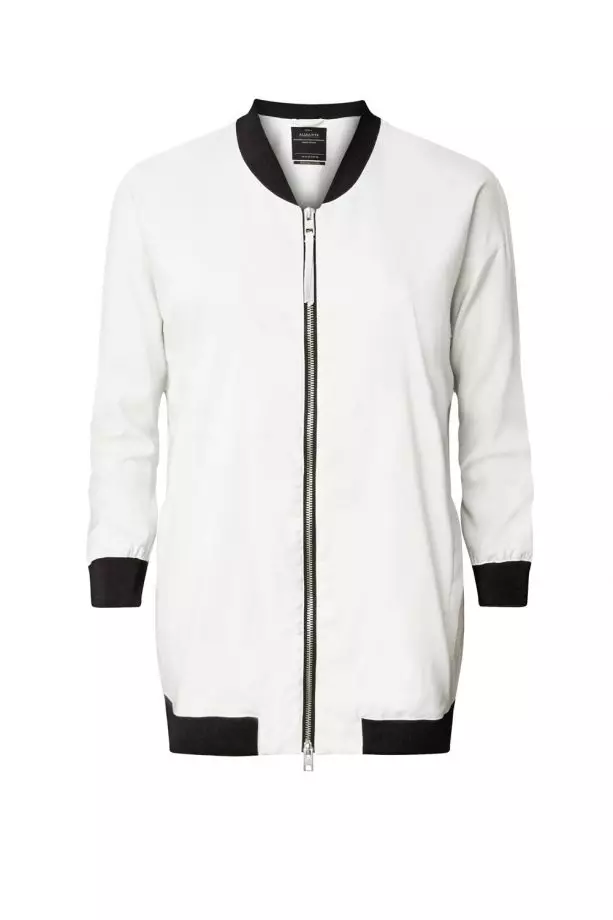 All Saints Quin Bomber Jacket, £ 258, сиёҳ ва сафед