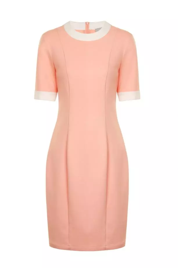 Lavish Alice Pale Pink White Trim Bodycon Dress, £21