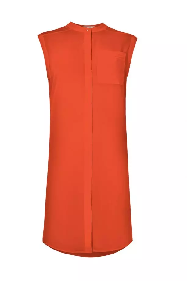 Φόρεμα All Saints Luna Shirt, 118 £, πορτοκαλί, αμάνικο