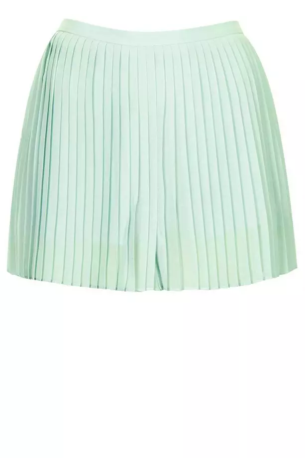 Topshop Mint Soft Pleat Shorts