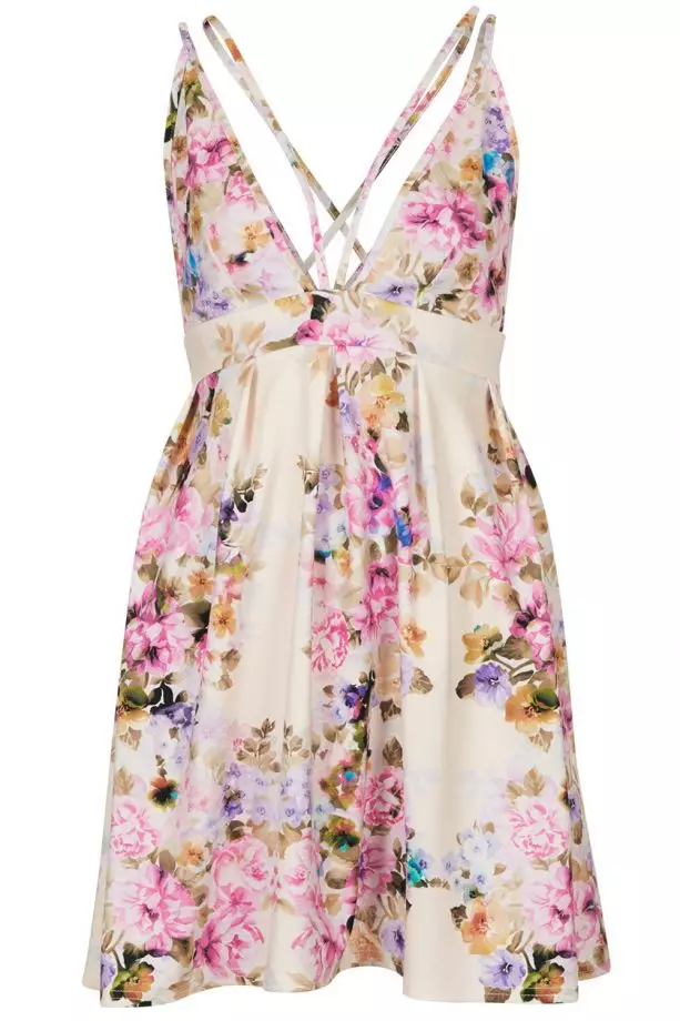 Topshop Floral Scuba Skater Либос