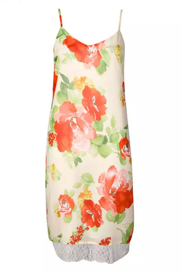 Boohoo Etta Lace Hem Floral Cami Dress