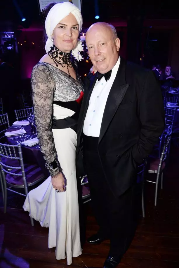 Emma Joy Kitchener i Julian Fellowes al sopar de Sugarplum