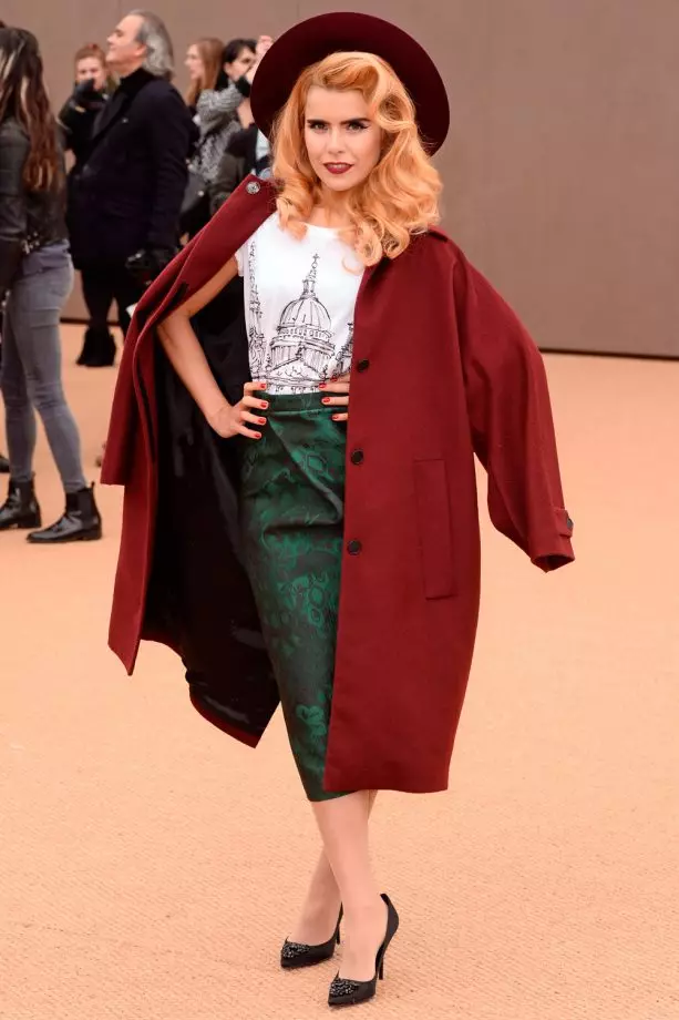 Paloma Faith ที่ Burberry ที่งาน London Fashion Week AW14