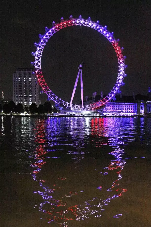 London Eye Menjadi Merah Putih Dan Biru Untuk Bayi Diraja