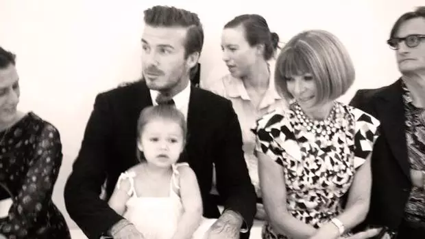 David Beckham en Harper steel die kollig by Victoria se NYFW-skou 32558_2