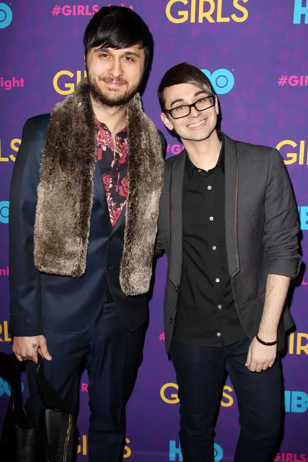 Brad Walsh og Christian Siriano á frumsýningu 3. þáttaröðar Girls