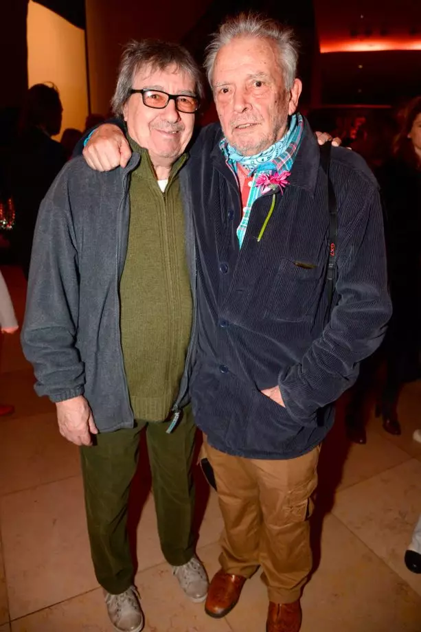 Bill Wyman y David Bailey en la exposición Stardust de David Bailey