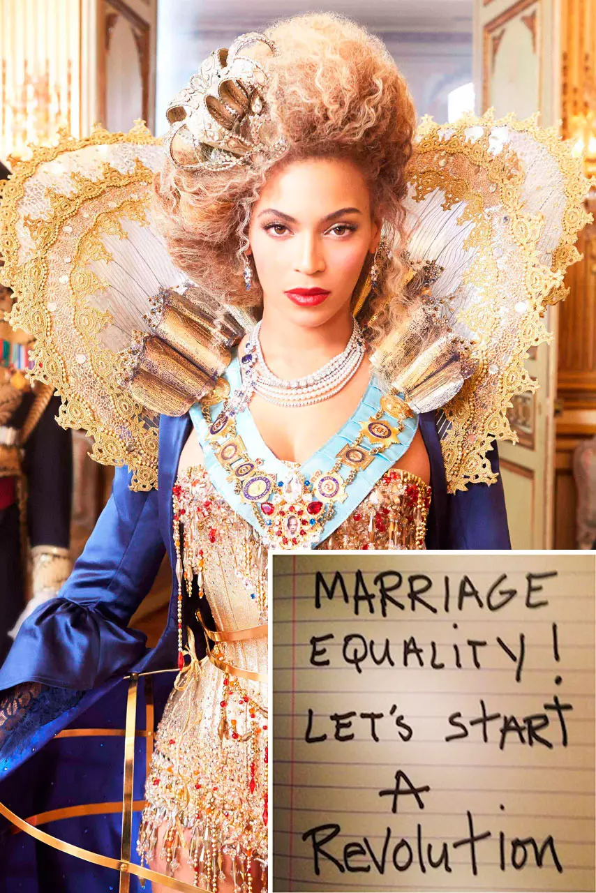 Beyonce ਬਰਾਬਰ ਵਿਆਹ ਦੇ ਸਮਰਥਨ ਵਿੱਚ ਵਾਇਰਲ ਮੁਹਿੰਮ ਦੀ ਅਗਵਾਈ ਕਰਦਾ ਹੈ