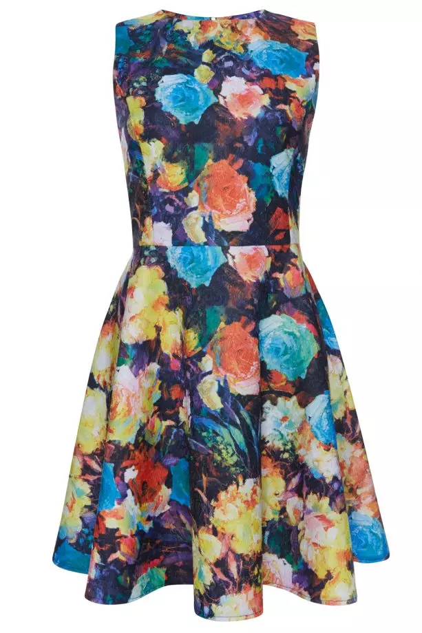 Primark Textured Painted Dress Floral