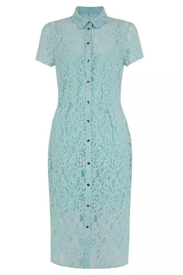 Primark Button Down Lace Midi Shirt Shirt Dress