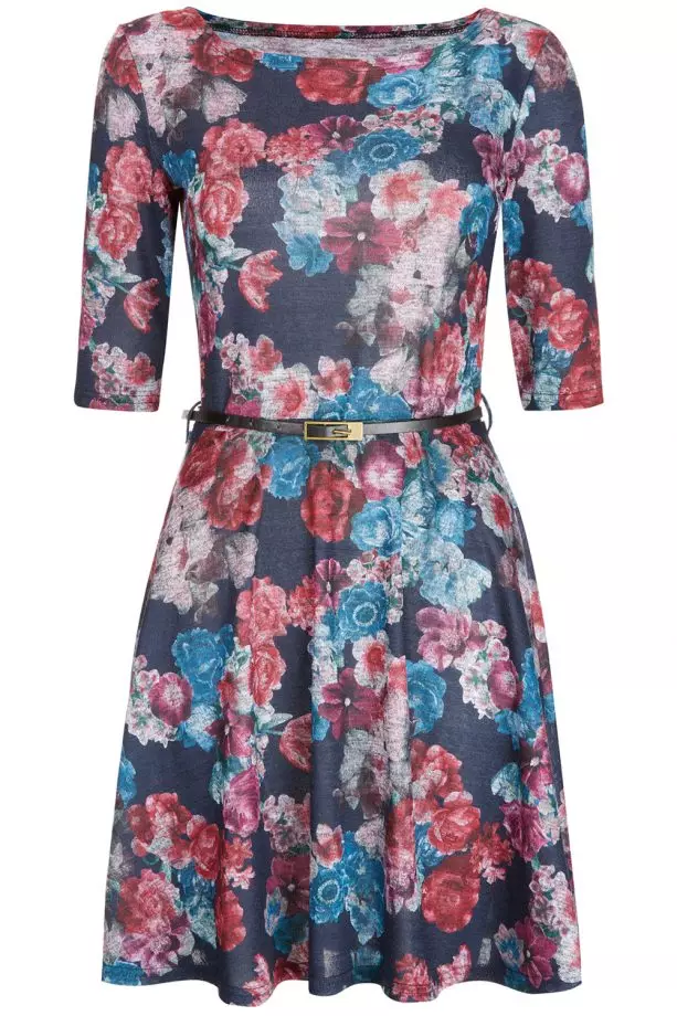 I-Primark Belted Floral Skater