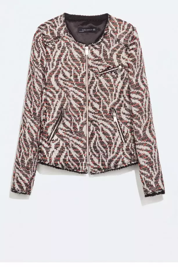 Jacket yenye muundo wa Fabric Crew Neck, £89.99