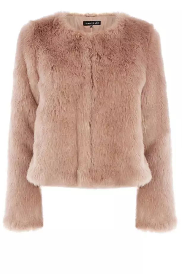 Warehouse Pink Faux Fur, £65