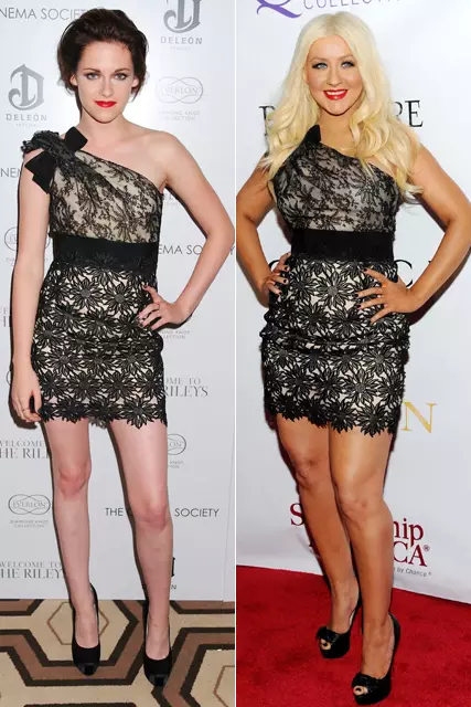 Kristen Stewart dan Christina Aguilera - Siapa yang paling cocok memakainya?