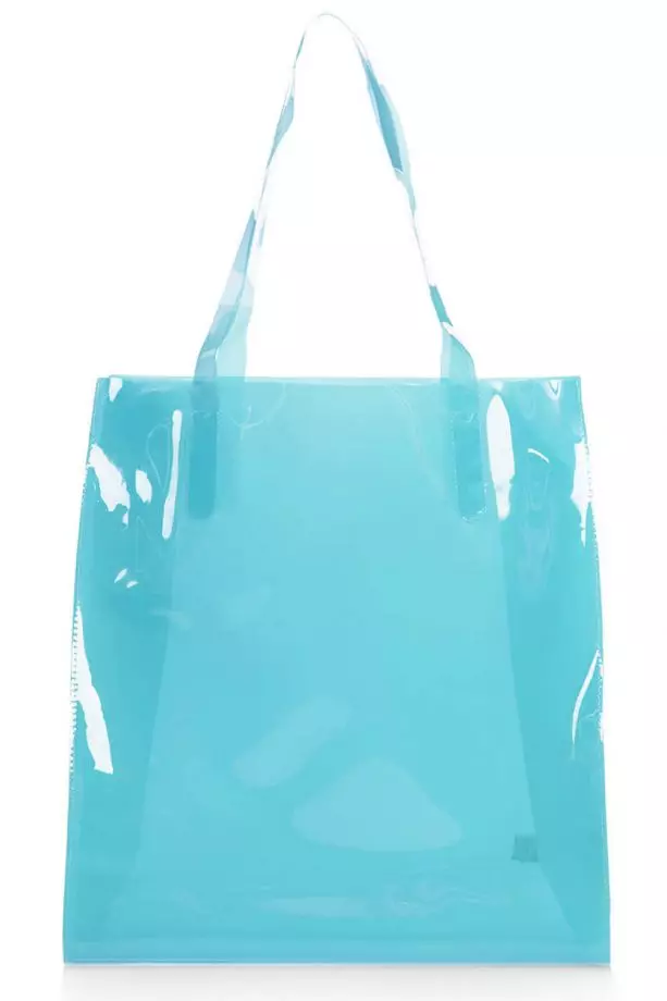 Poloprůhledná plastová nákupní taška Topshop, 20 GBP