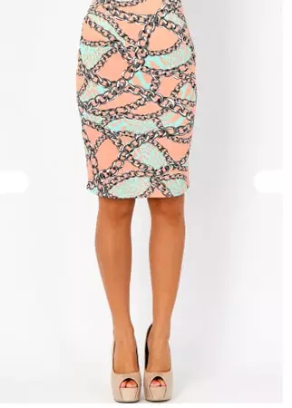 Missguided chain print pencil skirt, £11.99 - សំពត់ - សំពត់ - សំពត់ល្អបំផុត - ផ្លូវខ្ពស់ - ម៉ូដ - ដើរទិញឥវ៉ាន់