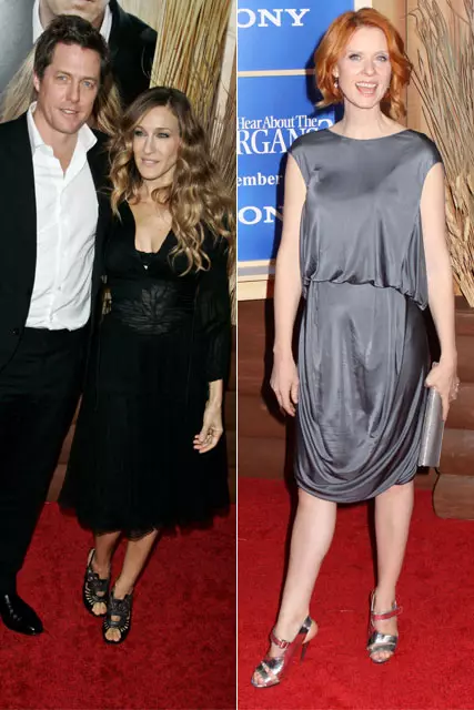 Sarah Jessica Parker, Hugh Grant en Cynthia Nixon by die Did You Hear About the Morgans? première