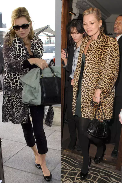 Kate Moss - Mantel mit Leopardenmuster