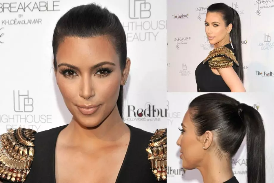 Ponytail Kim Kardashian