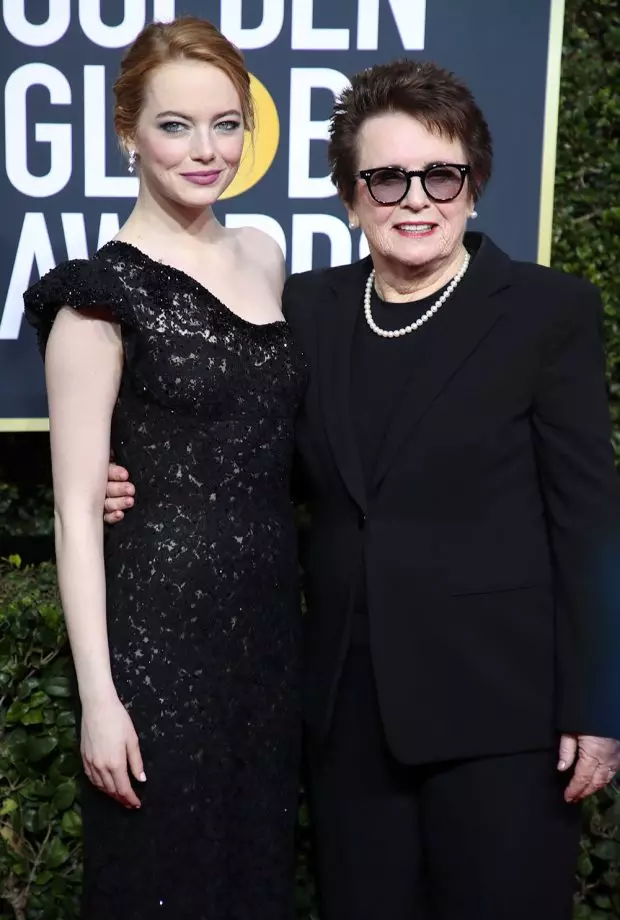 Emma Stone dan Billie Jean King, Golden Globes 2018