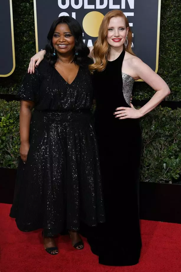 Octavia Spender dan Jessica Spencer, Golden Globes 2018