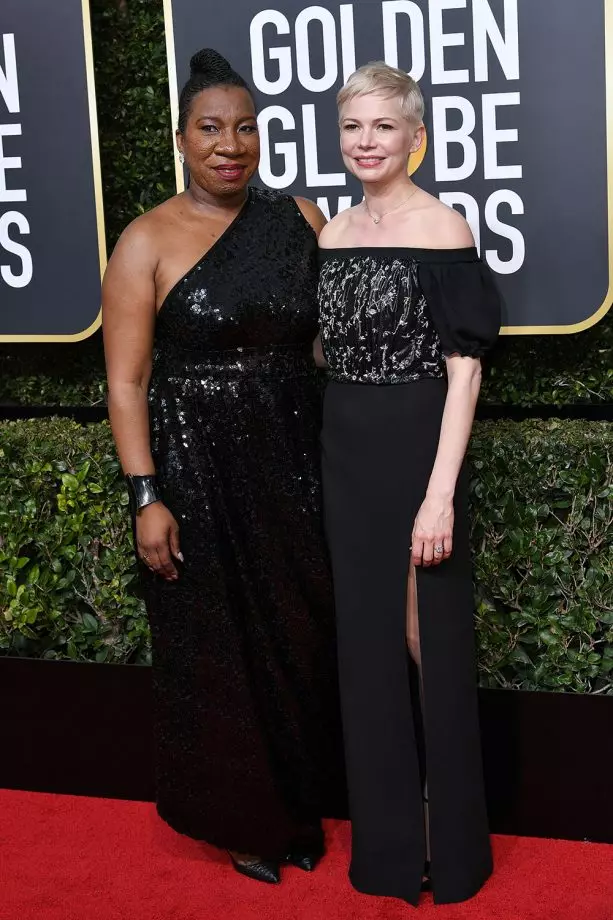 Michelle Williams dan Tarana Burke, Golden Globes 2018