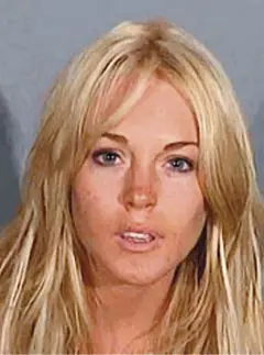 Foto segnaletica di Lindsay Lohan