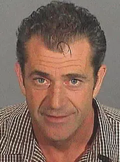 Foto segnaletica di Mel Gibson