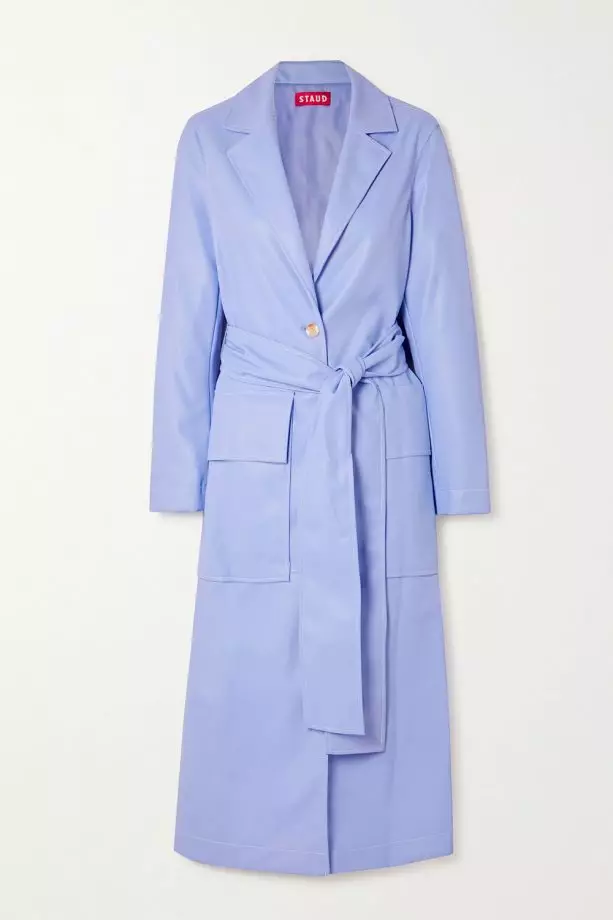 lila began larruzko trench coat, trench beroki onenak