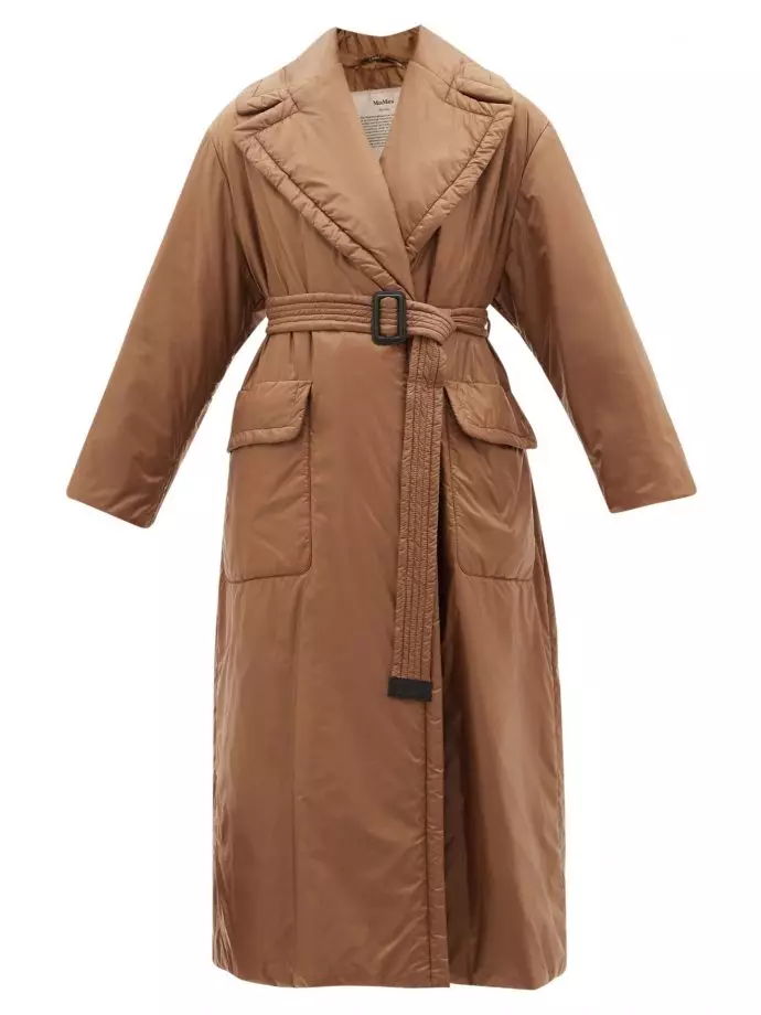 brown padded trench jasi, akanakisa majasi emugero