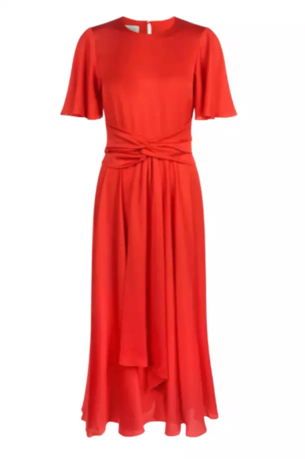 Uwe ụbọchị ọmụmụ kate middleton - Leia Satin Fit na Flare Dress