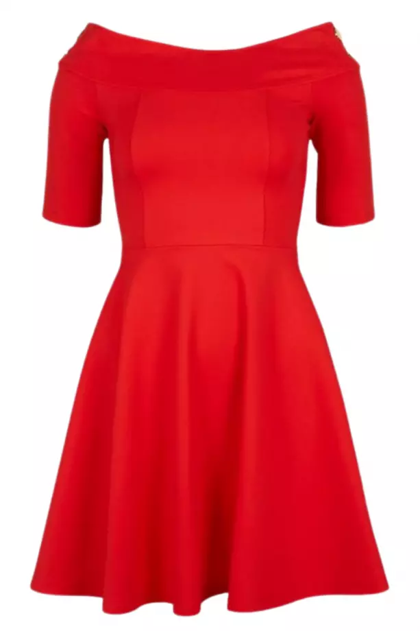 Uwe ụbọchị ọmụmụ kate middleton Ponte Rivet Detail Jersey Skater Dress