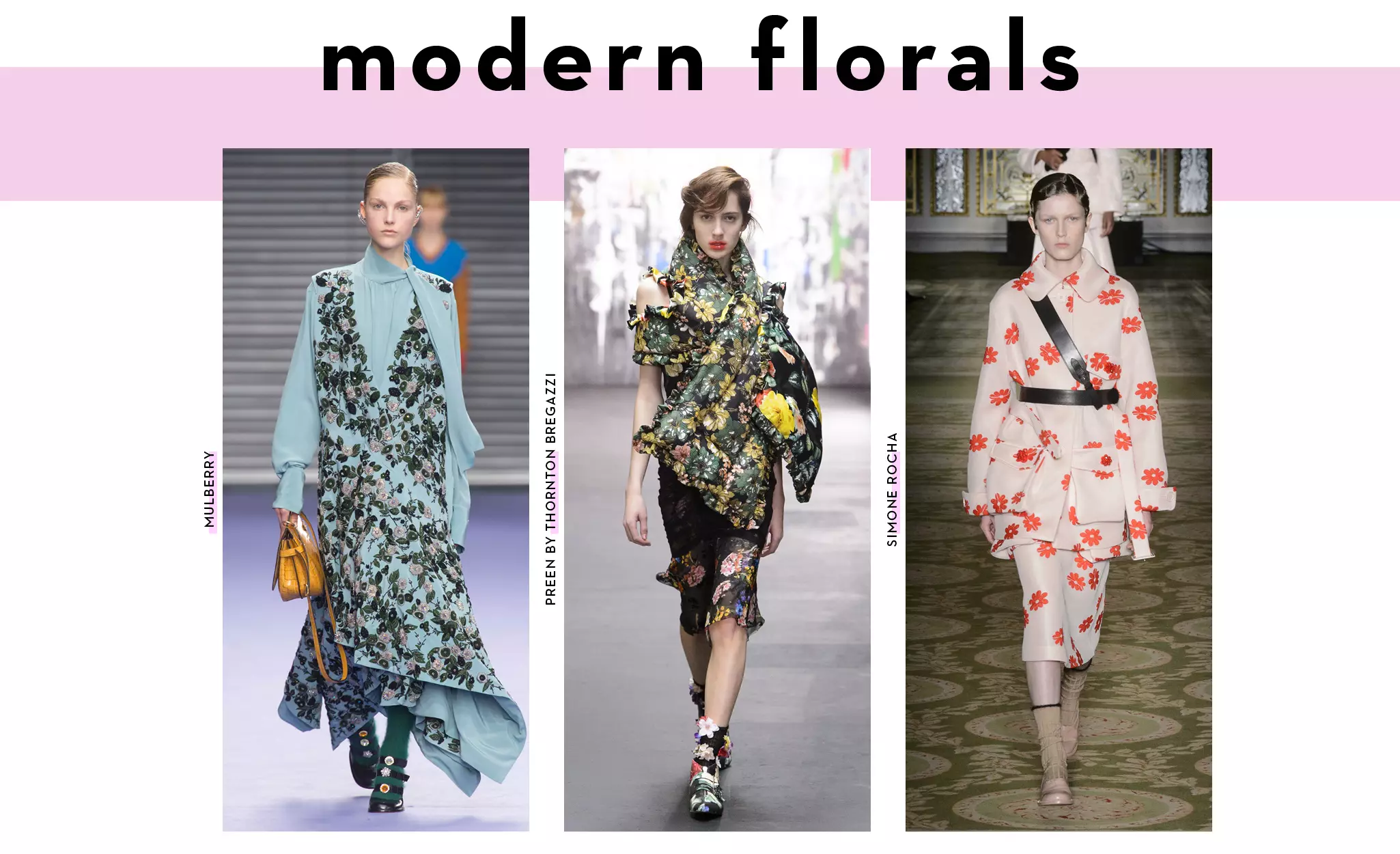 Flores modernas, tendencias de moda AW17