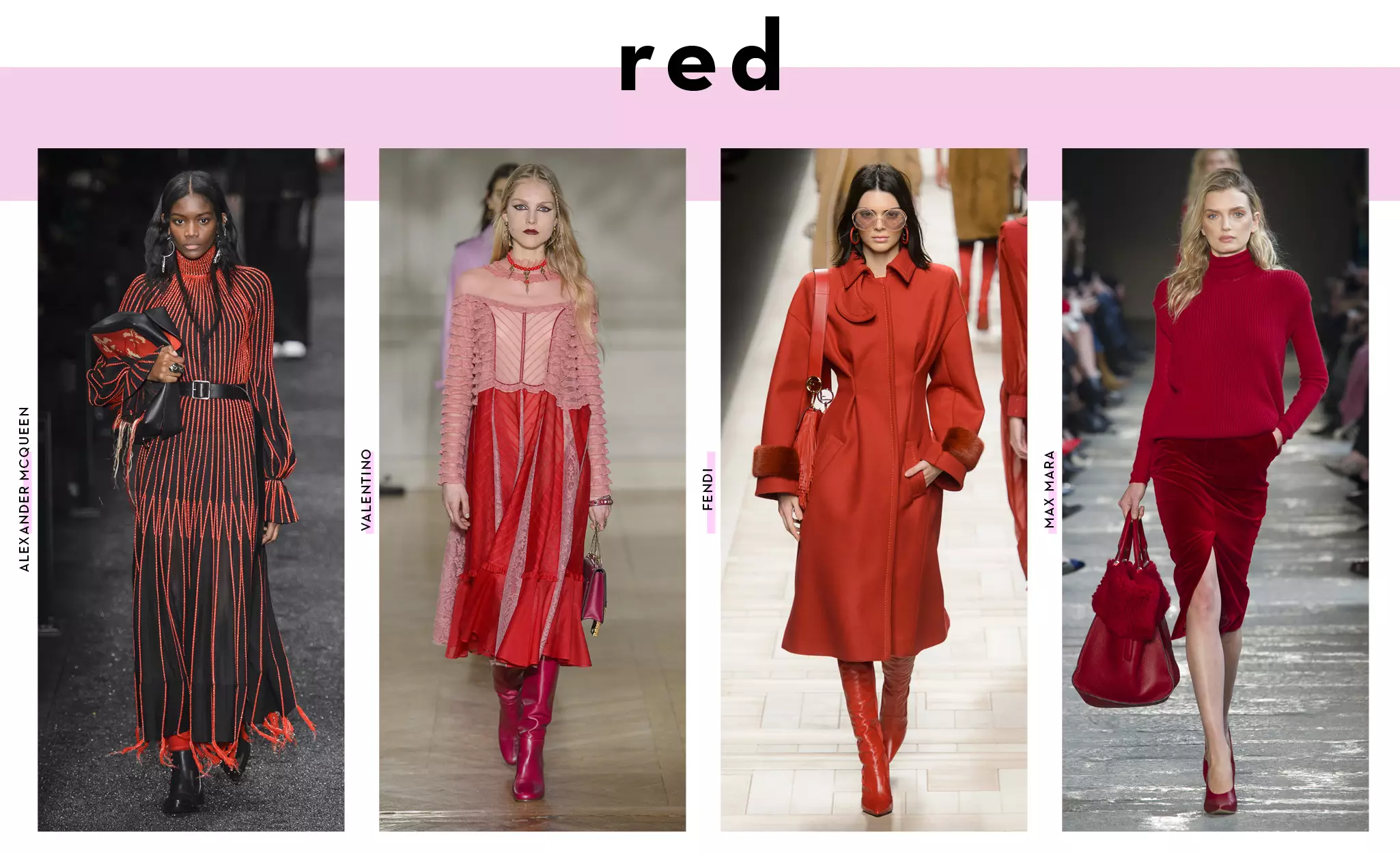 אדום, מגמות אופנה AW17