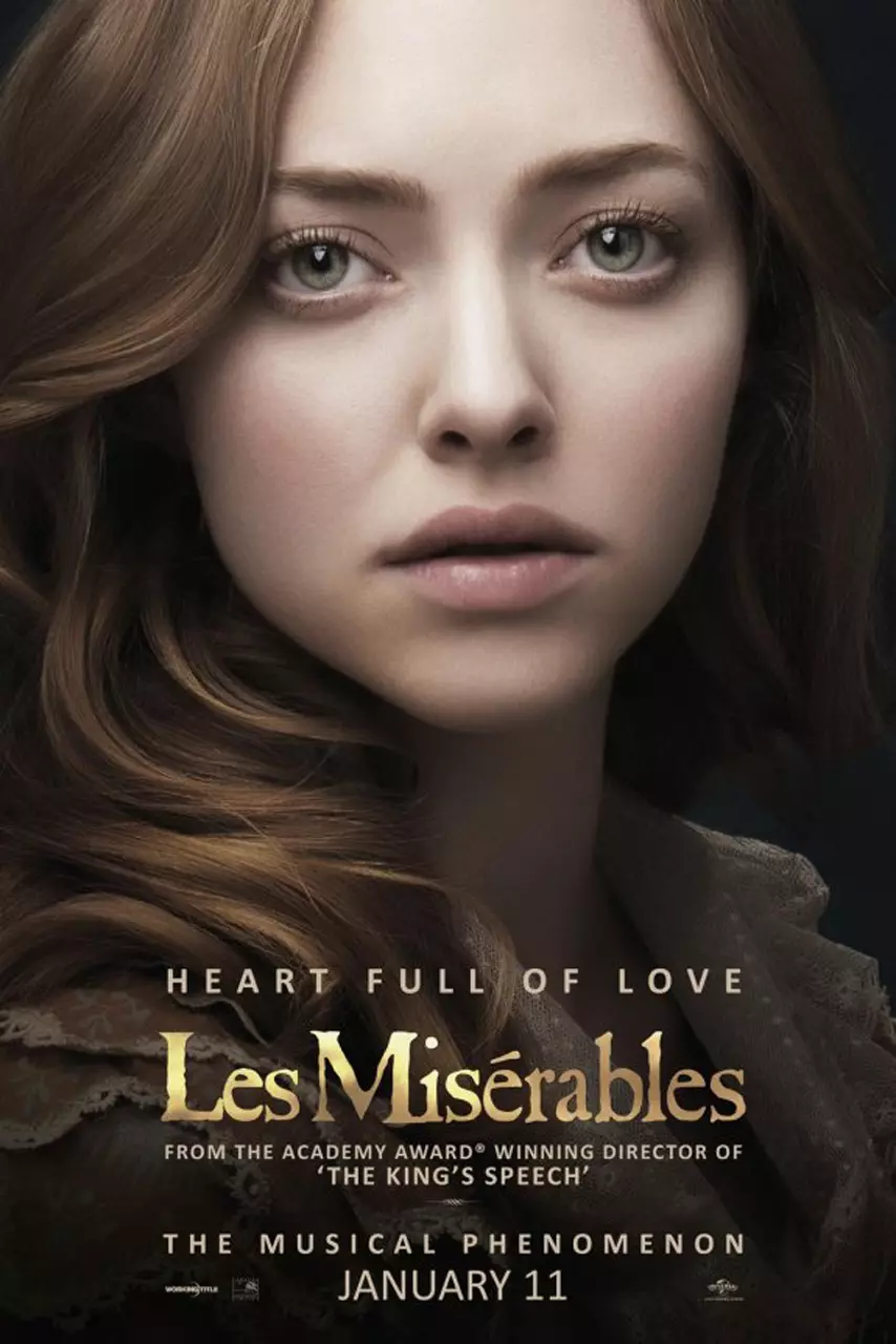 Anne Hathaway & Amanda Seyfried tute novaj Les Misérables Afiŝoj