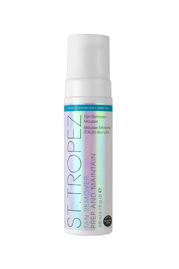 St Tropez Tan Remover Mousse - uburyo bwo gukuraho igituba cyimpimbano